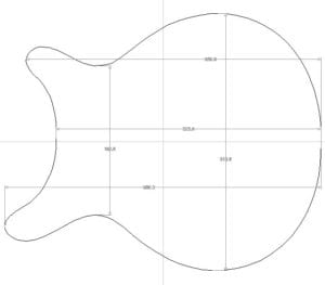 Electric Guitar Body Router Pattern - Guitar Making